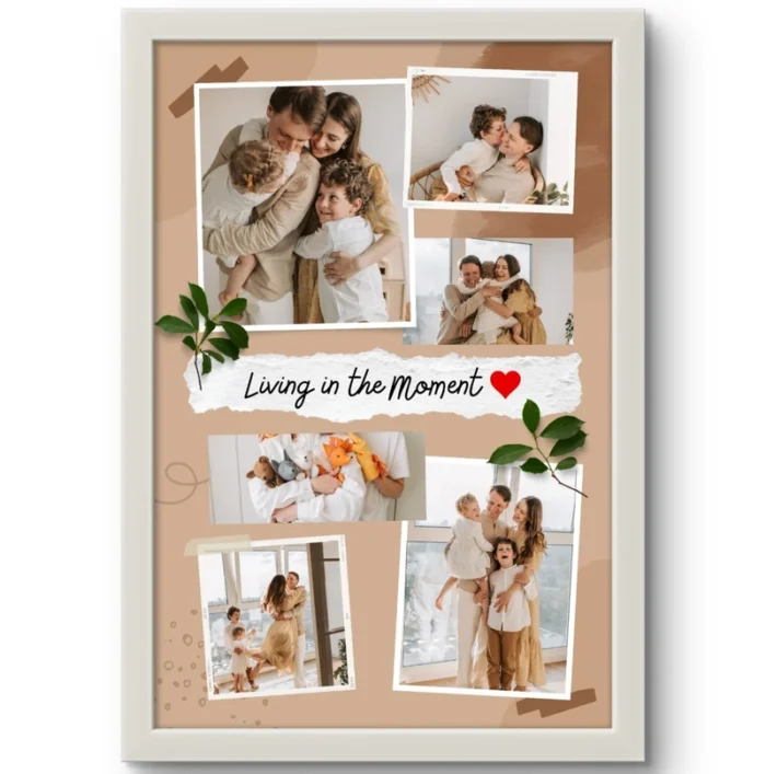 Living In The Moment | Family Love Collage Picture Frame - MemoKart