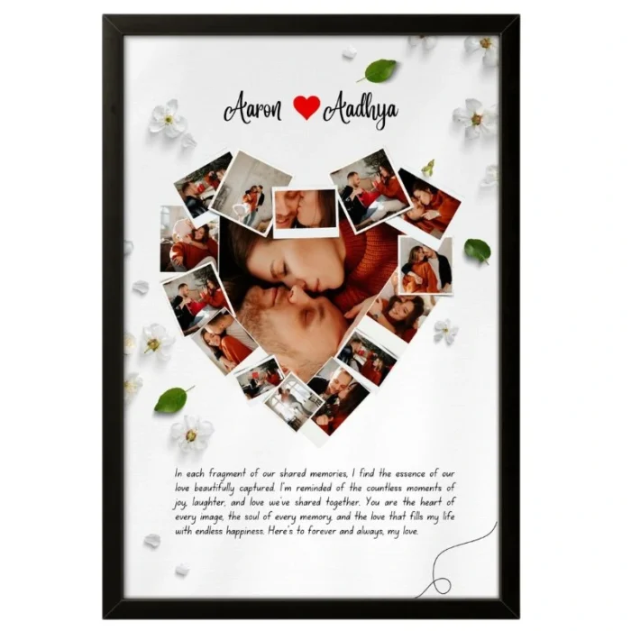 Personalized Heart Collage Frame | Perfect Anniversary | Wedding Gift ...
